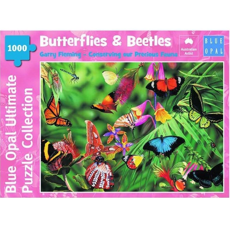 Blue Opal Garry Fleming Butterflies and Beetles 1000 piece Jigsaw ...
